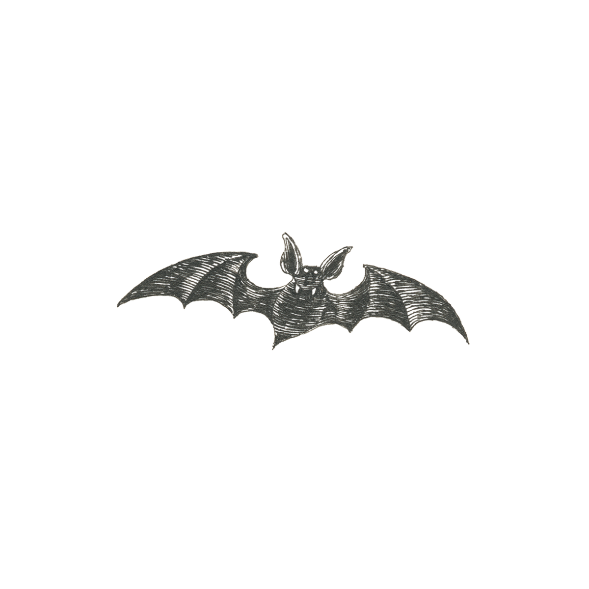 Vampire Bat Tattoo By Edward Gorey | Tattly Temporary Bat Tattoos