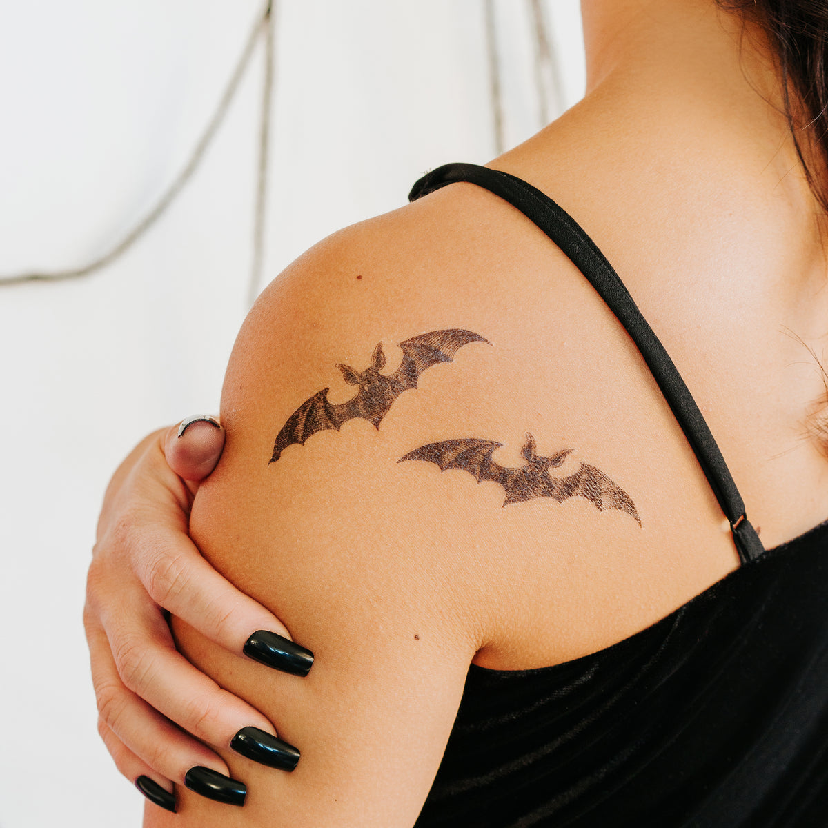 Vampire Bat Tattoo By Edward Gorey | Tattly Temporary Bat Tattoos