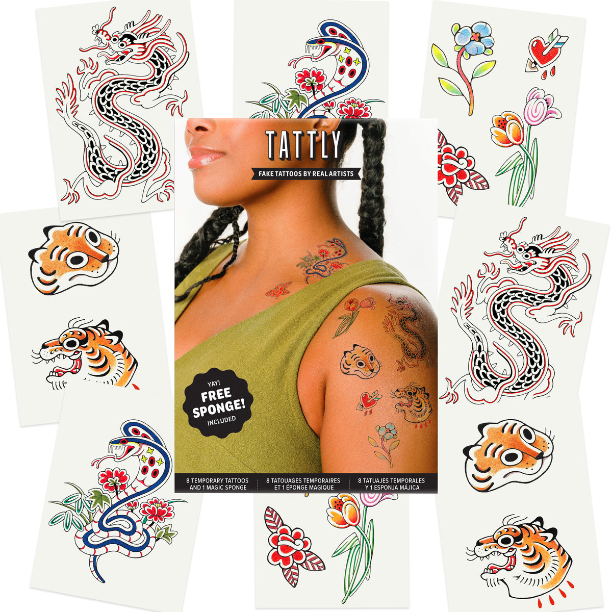 Fierce & Friendly Set by Gossamer Rosen | Tattly Temporary Tattoos Set