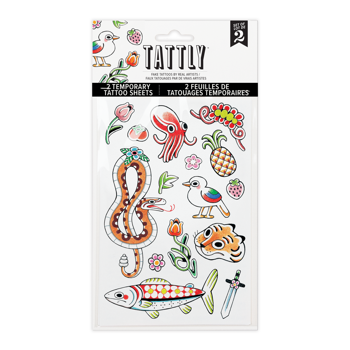 Menagerie Flash Tattoo Sheet