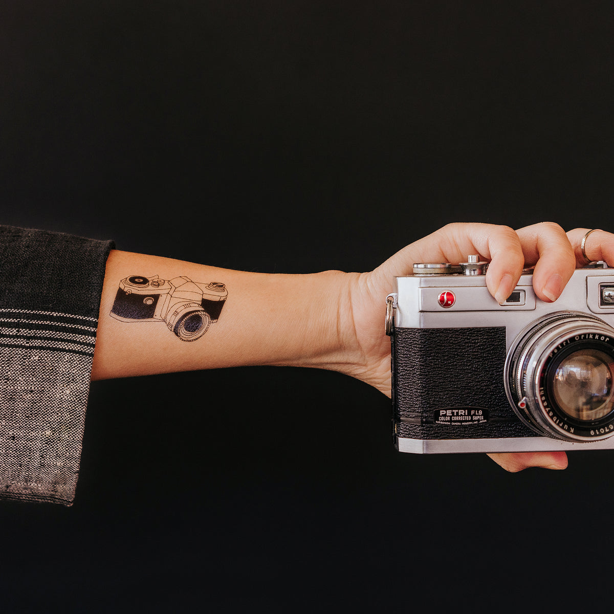 Classic Camera Tattoo By Julia Rothman | Temporary Camera Tattoos