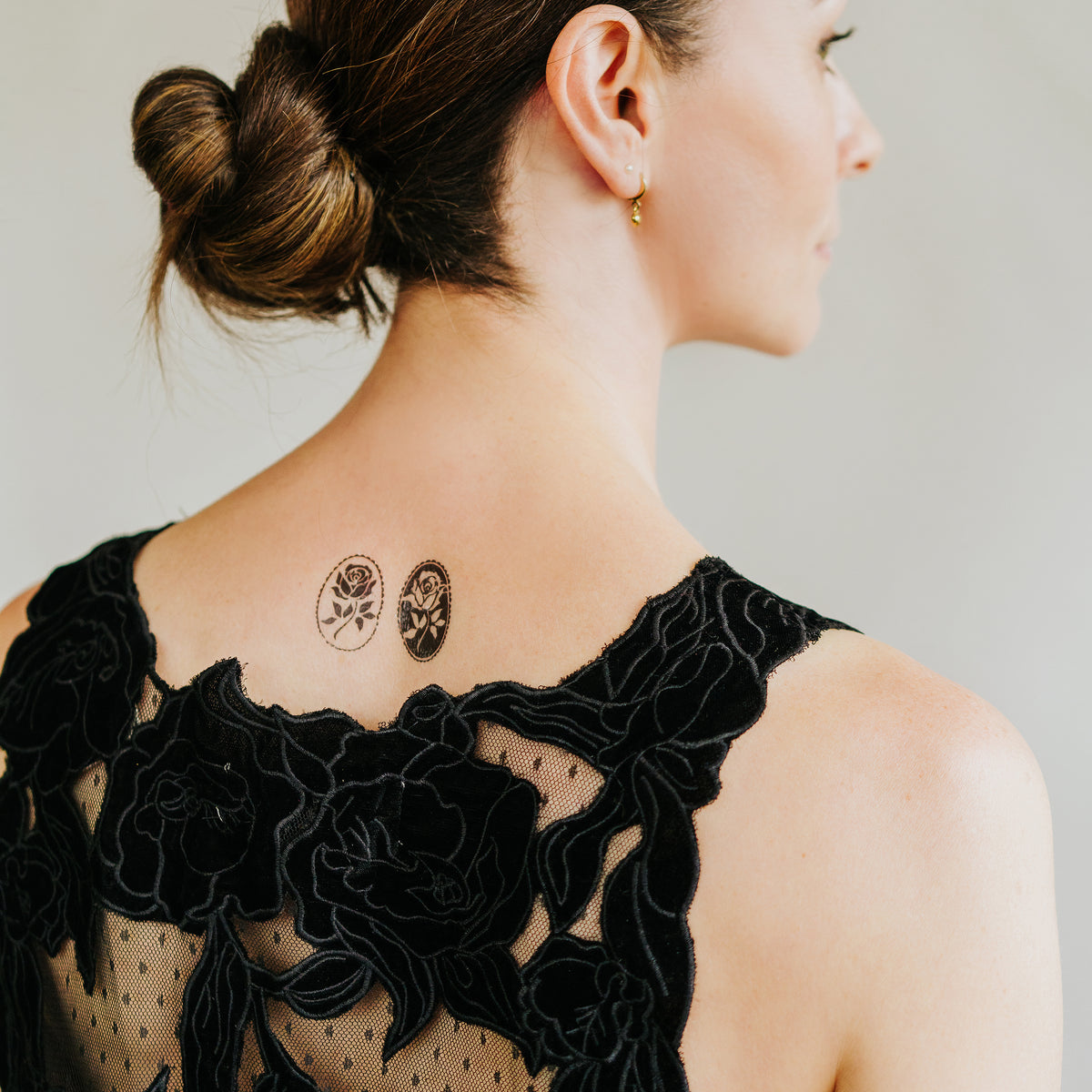 Floral Cameos by Tea Leigh | Tattly Temporary Floral Tattoo