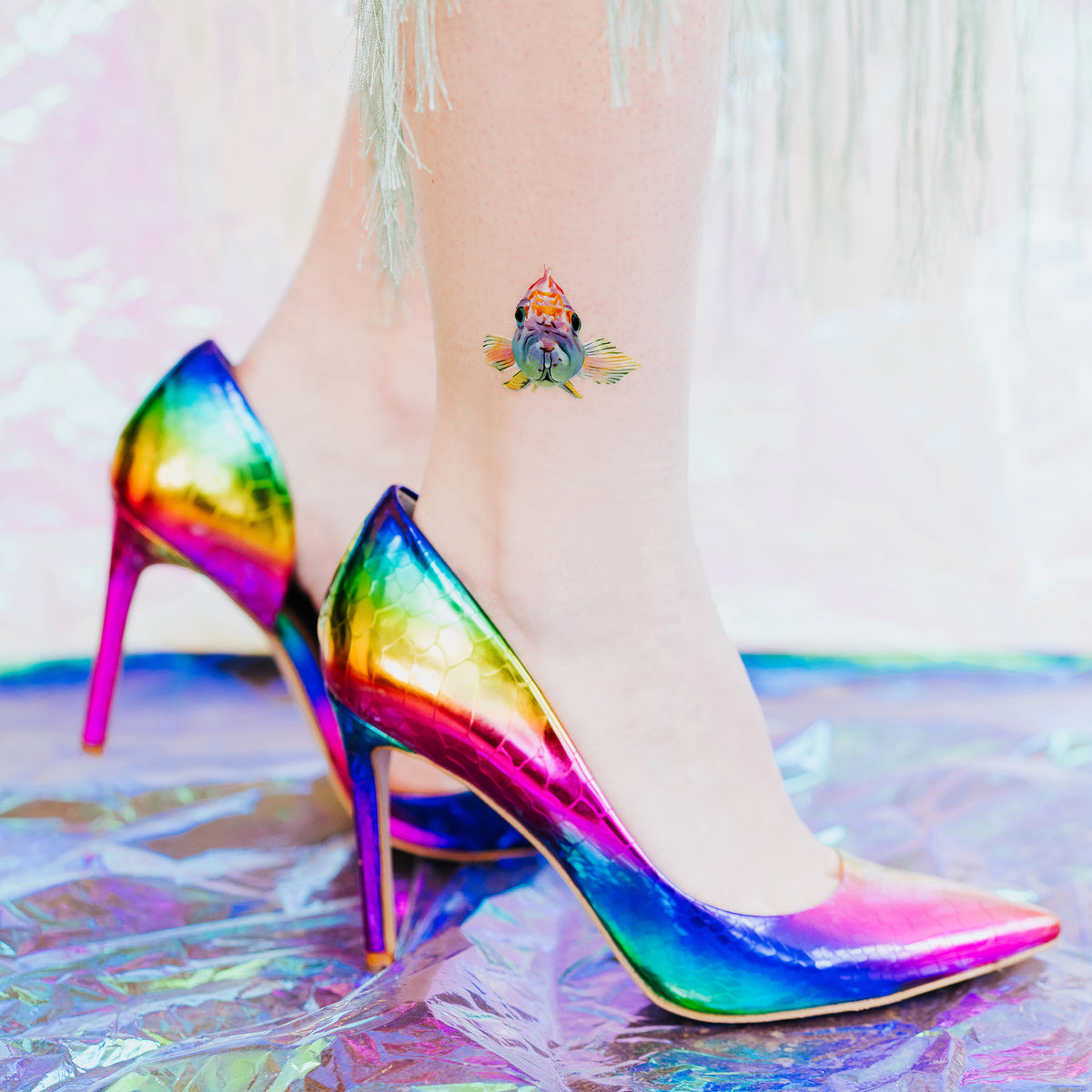 Neon Fish Face by J6R6 from Tattly Temporary Tattoos – Tattly Temporary ...