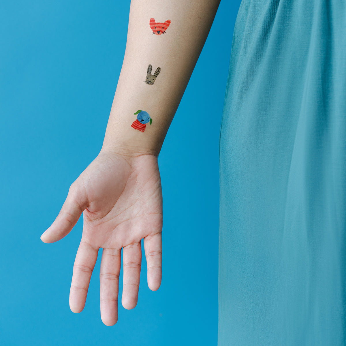 Fuzzy Faces Sheet by Carolyn Gavin from Tattly Temporary Tattoos
