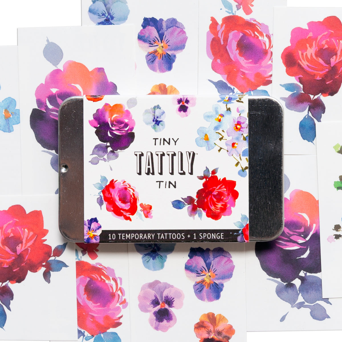 Tiny Floral Tin from Team Tattly from Tattly Temporary Tattoos