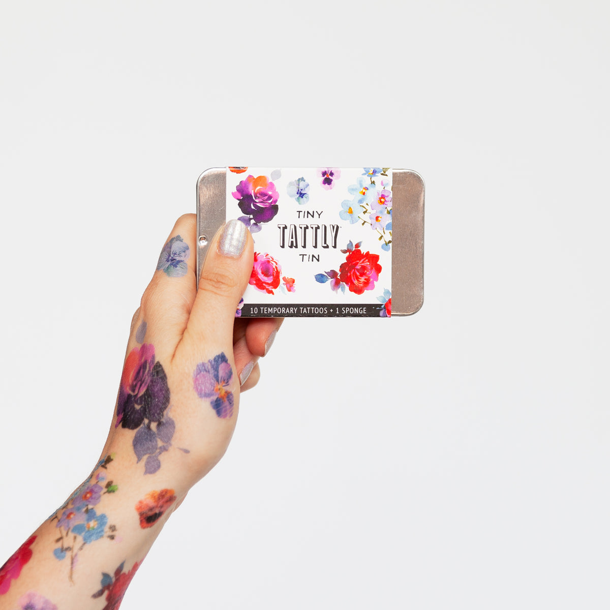 Tiny Floral Tin from Team Tattly from Tattly Temporary Tattoos