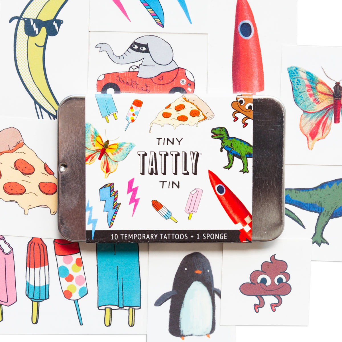 Tiny Funner Tin from Team Tattly from Tattly Temporary Tattoos